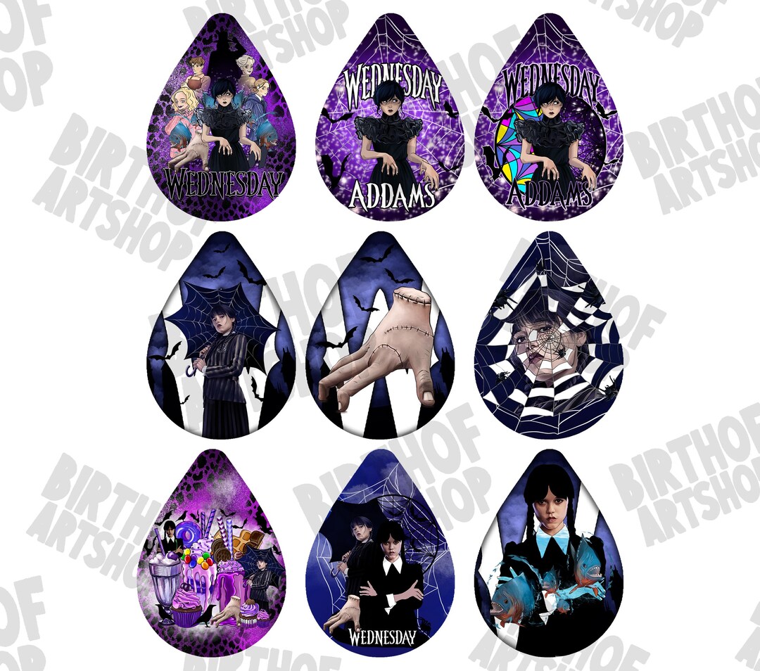 Wednesday Earrings Png, Earring Png, Wednesday Png, Halloween Png ...