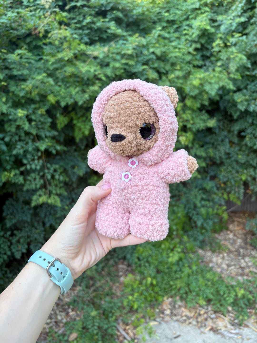 Bear in a Onesie Plushie, Removable Onesie, Bear in an Outfit, Crochet ...