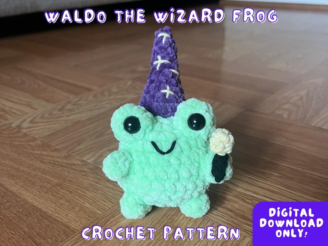 Waldo the Wizard Frog Crochet Pattern, Cute Market Prep Crochet Pattern ...