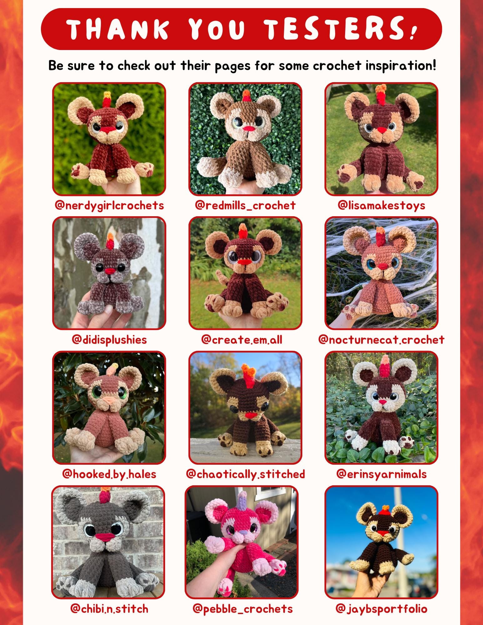 Finnegan the Fire Kitty Crochet Pattern, Baby Lion Crochet Pattern ...