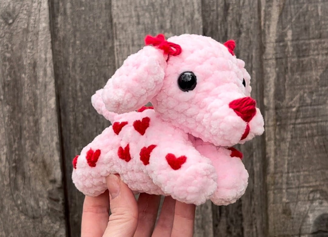 Valentines Day Puppy Plushie, Cute Valentine's Day Gift, Soft Cuddly ...