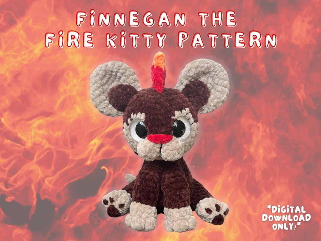 Finnegan the Fire Kitty Crochet Pattern, Baby Lion Crochet Pattern ...