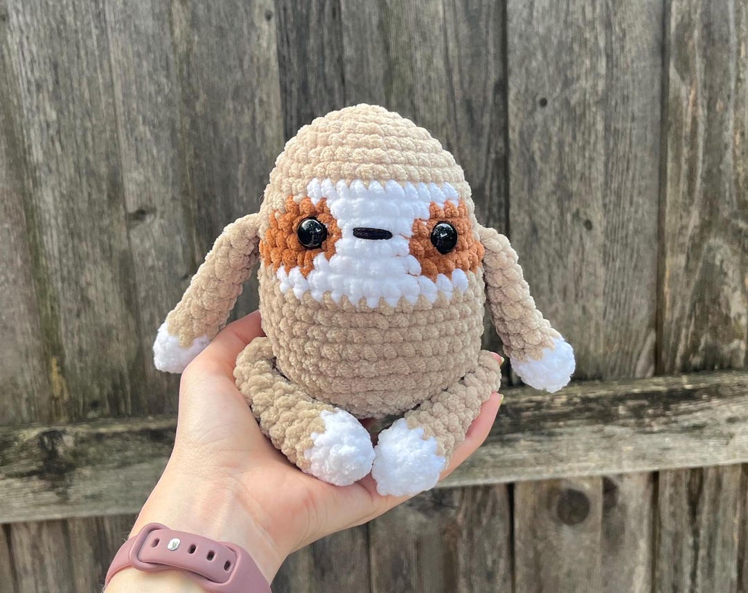 Crocheted Sloth Plushie, Cute Handmade Sloth Stuffed Animal - Etsy