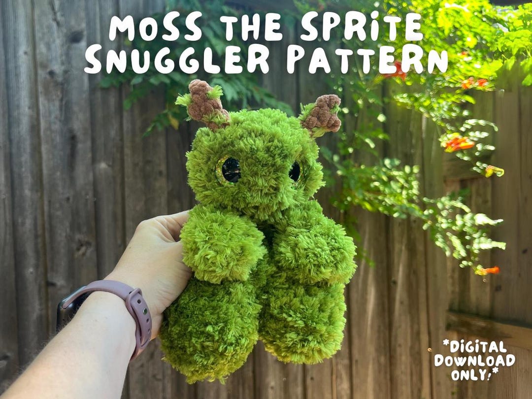 Moss the Sprite Snuggler Crochet Pattern, Moss Sprite Pattern, Moss ...
