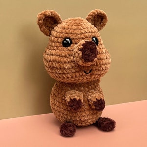 Quincy the Quokka Crochet Pattern, Crochet Pattern for Quokka Plushie ...
