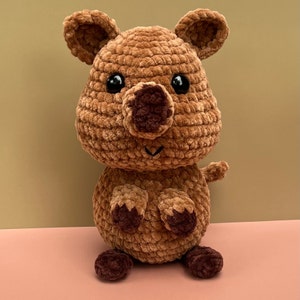 Quincy the Quokka Crochet Pattern, Crochet Pattern for Quokka Plushie ...