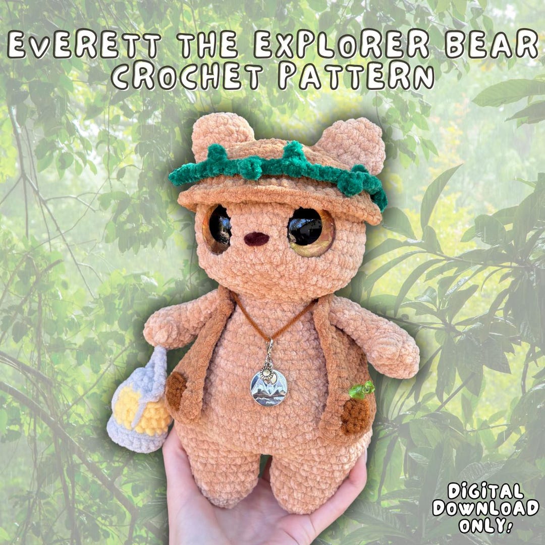 Everett the Explorer Bear Crochet Pattern, PDF Digital Download for ...