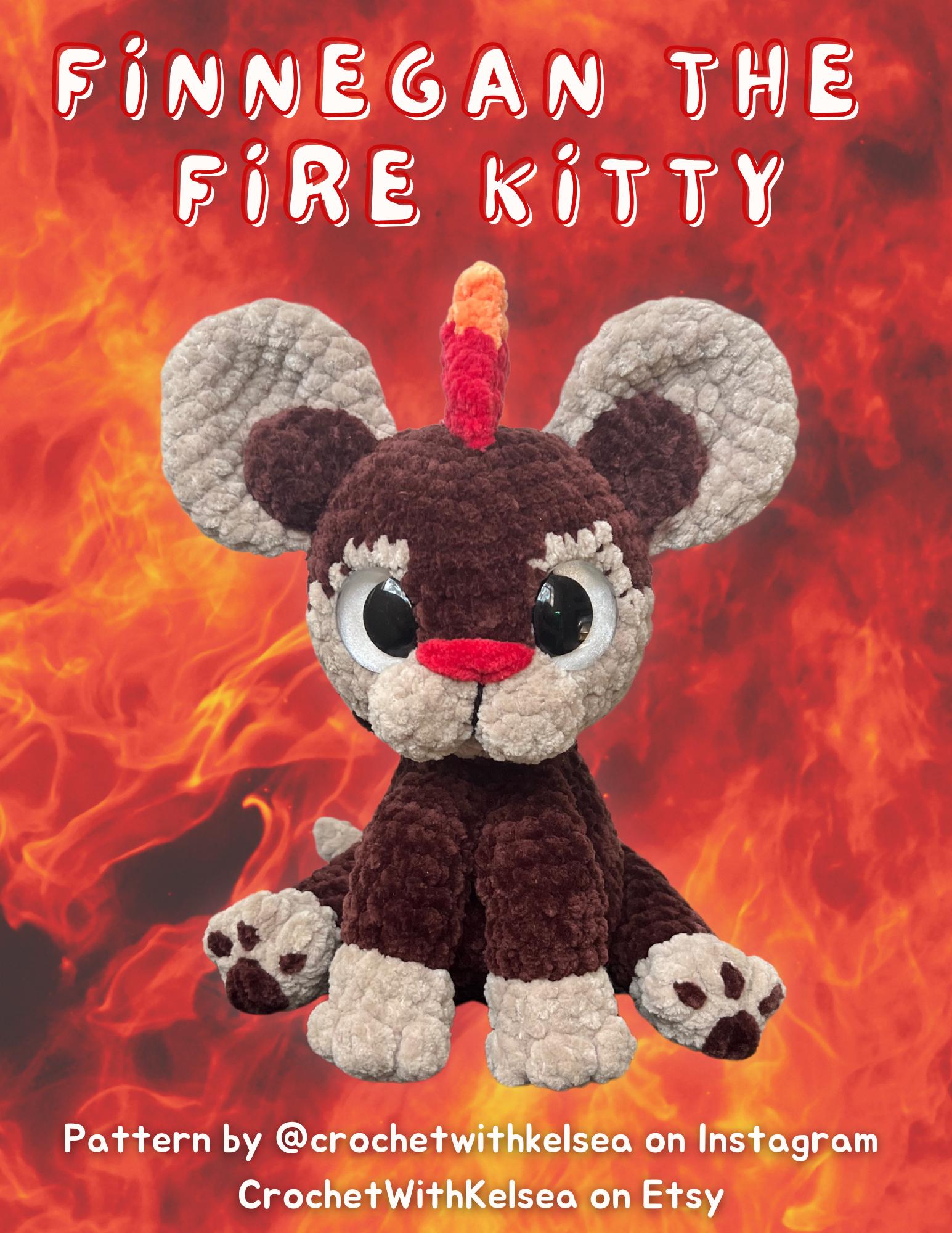Finnegan the Fire Kitty Crochet Pattern, Baby Lion Crochet Pattern ...