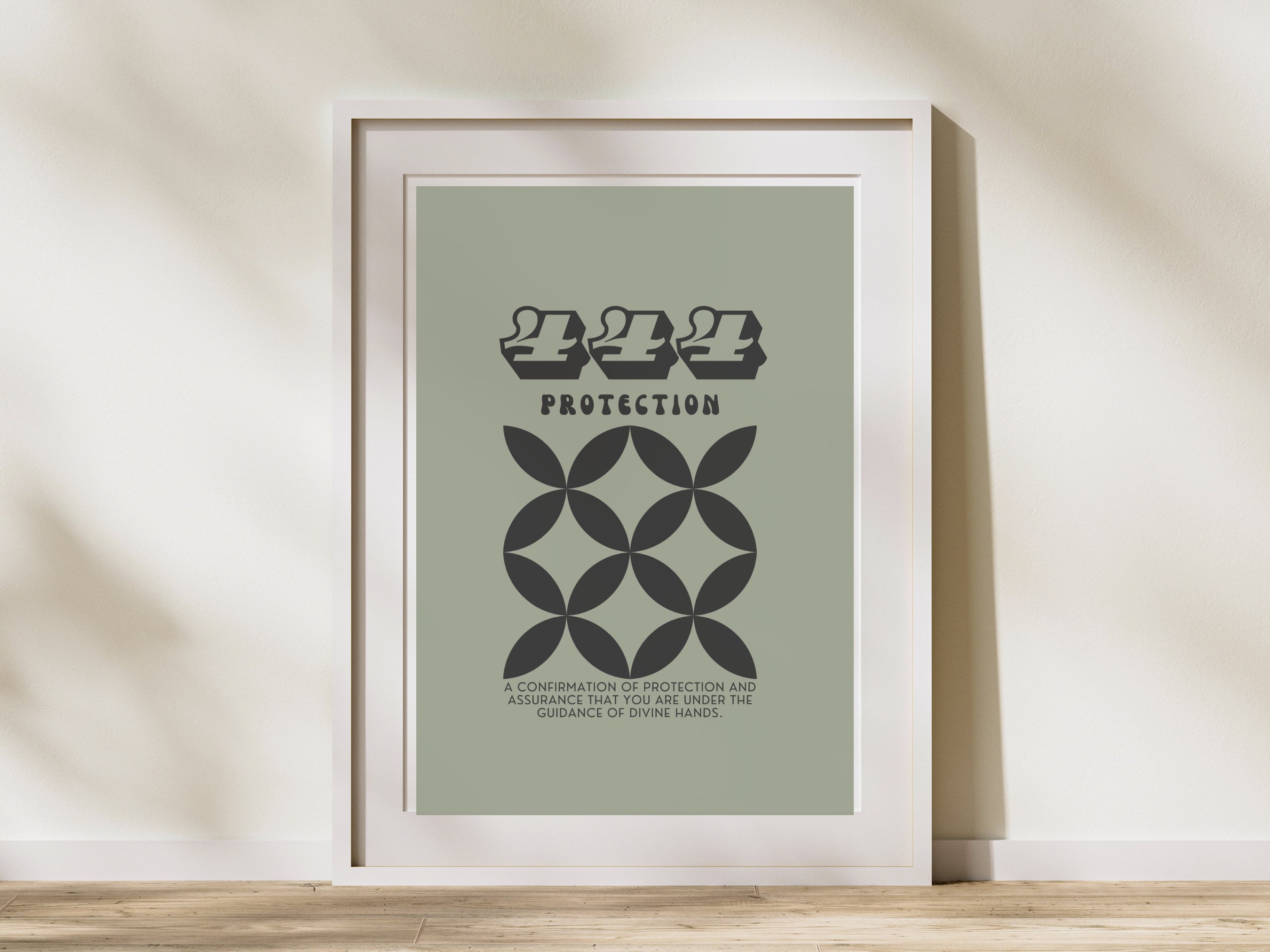 Angel Number 444 Poster, Spiritual Printable Art, Numerology Art Print ...