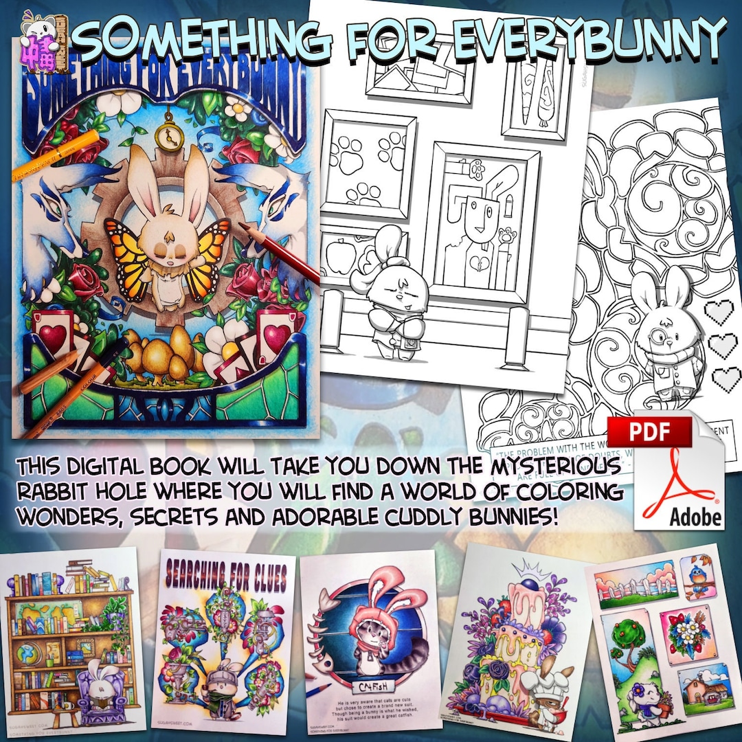 Something for Everybunny - the Bunny Coloring Book Full of Rabbit Holes ...