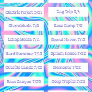 Trippy Mushroom Rave Set, Groovy Mushroom Festival Set, O-ring Rave Set ...