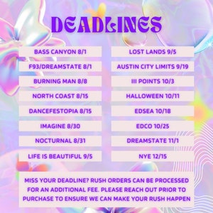 Trippy Mushroom Rave Set, Groovy Mushroom Festival Set, O-ring Rave Set ...