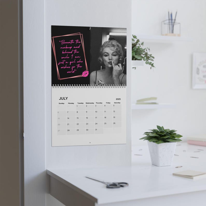 2025 Marilyn Monroe Calendar Large Wall Calendar Inspirational Marilyn ...