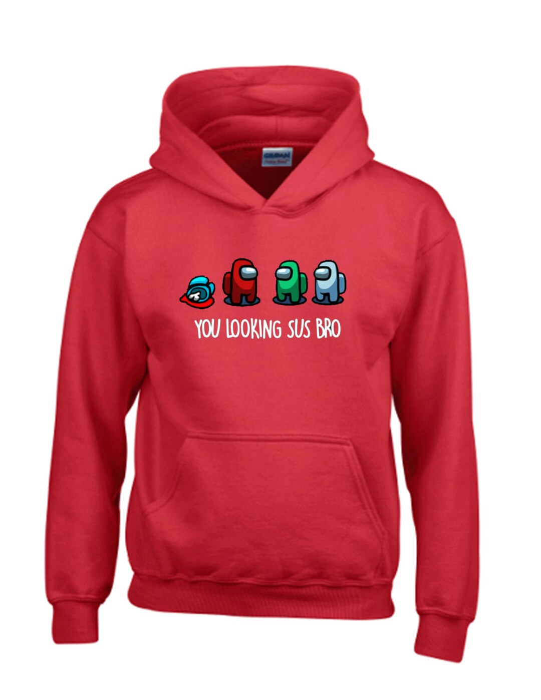 Amoung Us You Looking Sus Bro Kids Hoodie Gaming Gamer Hooded ...