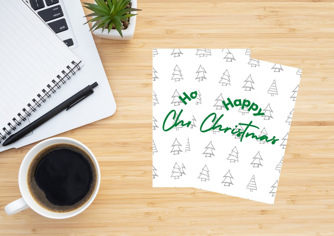 Digital Christmas Card Printable Christmas Card PDF Downloads Silver ...