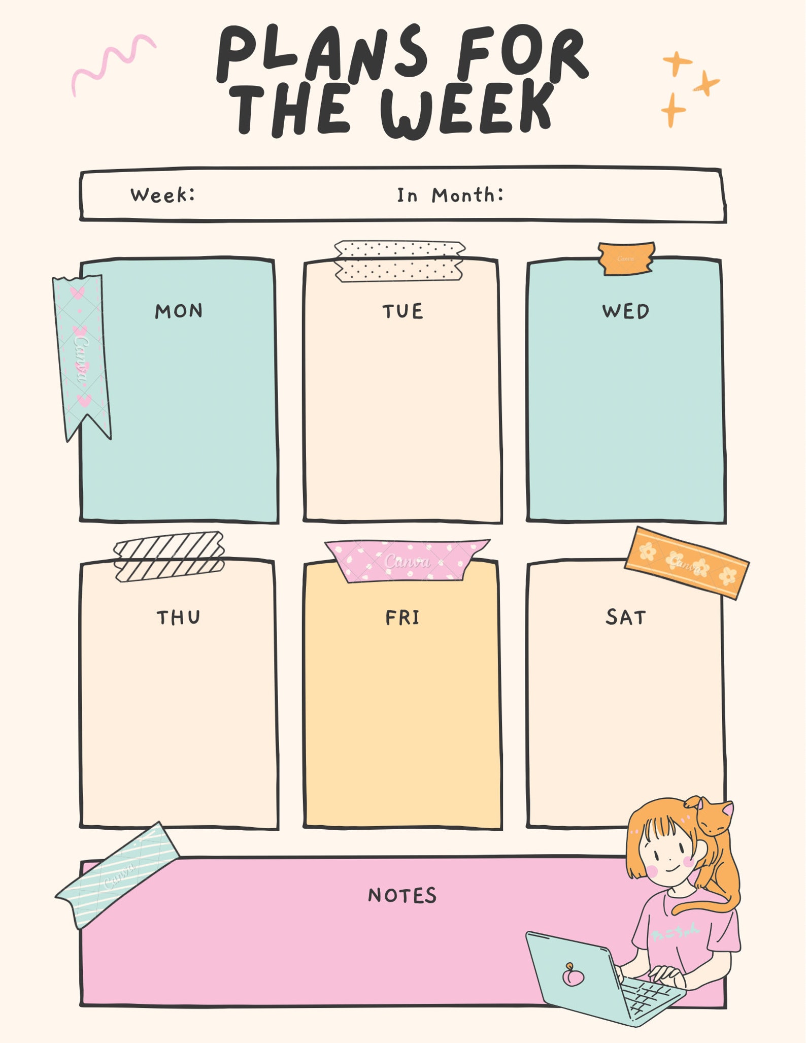 Cute Weekly Planner to Keep Organized - Etsy