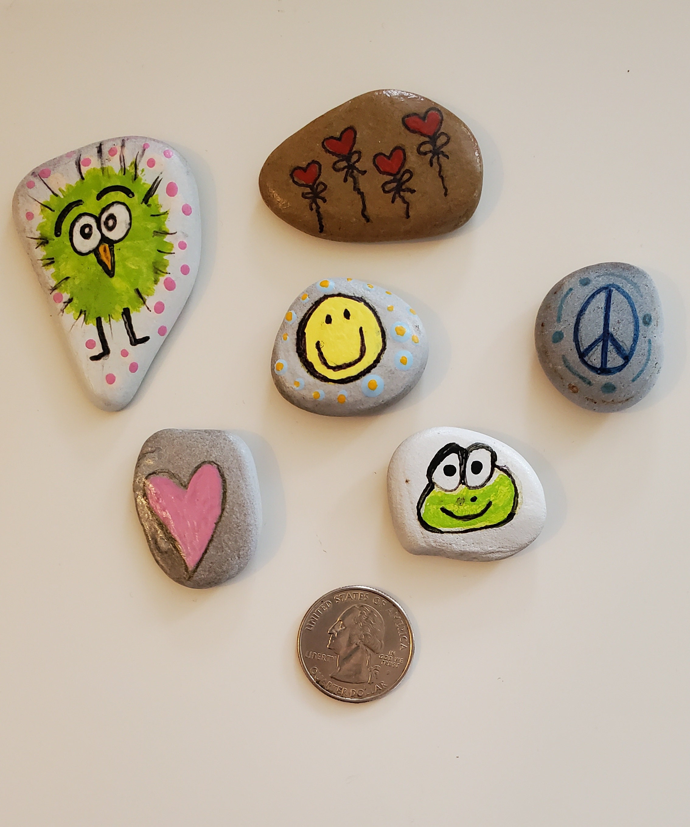 Assorted Hand Painted Decorative Rocks Custom Painted Rock - Etsy