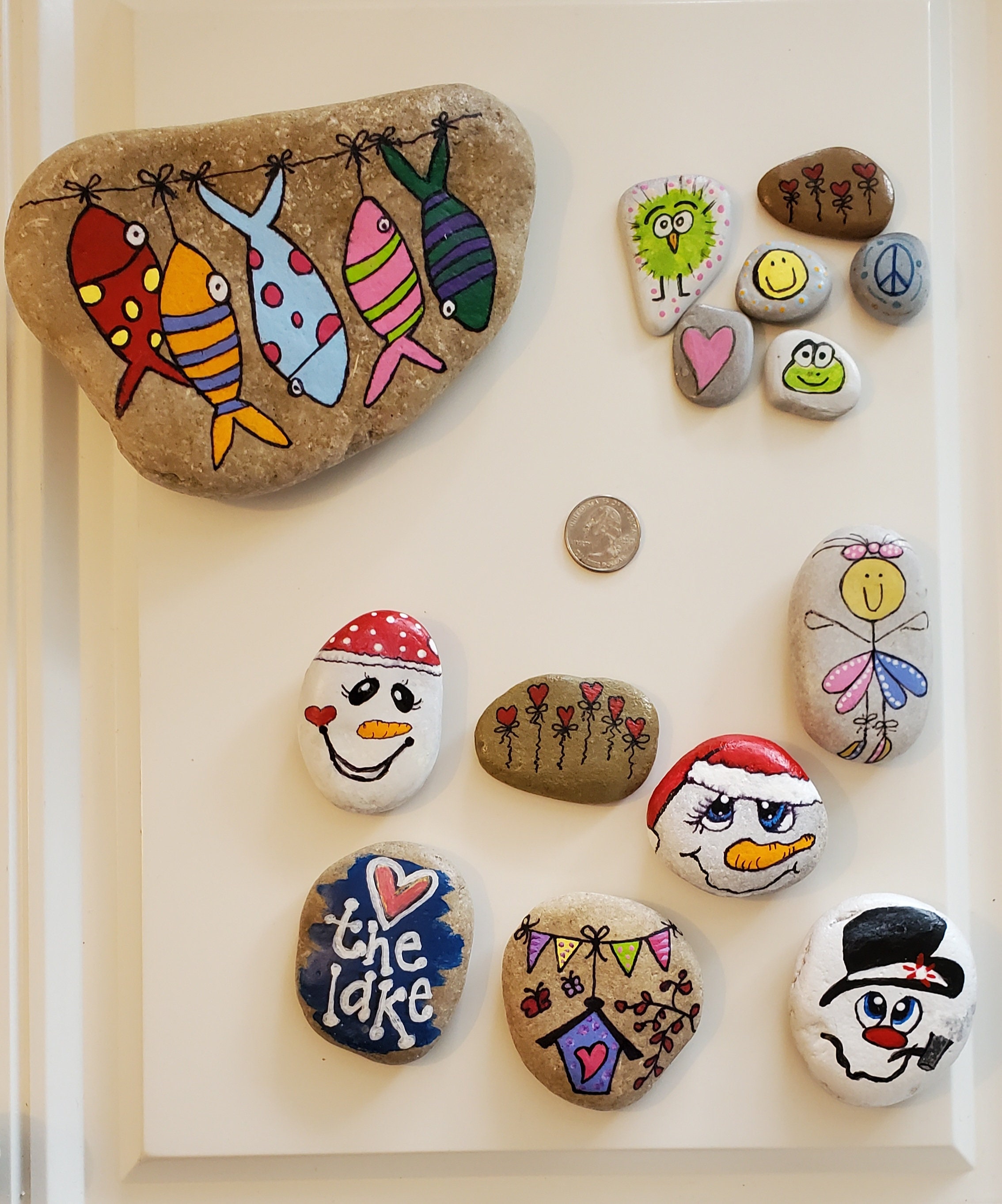 Assorted Hand Painted Decorative Rocks Custom Painted Rock - Etsy