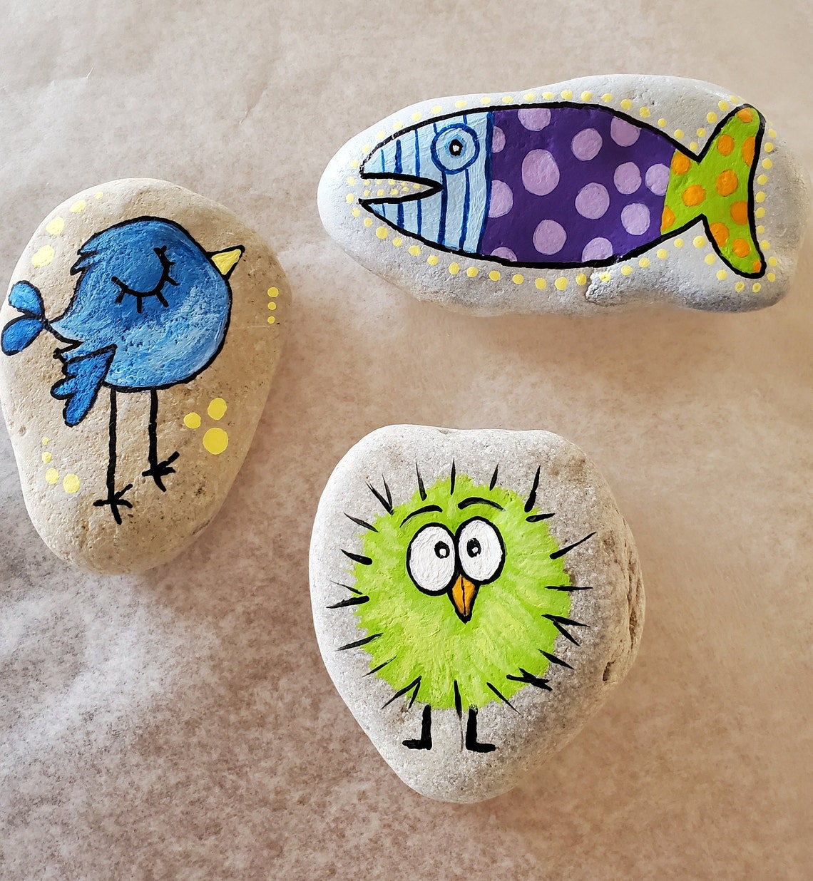 Hand Painted Decorative Rocks Personalized Painted Rocks - Etsy