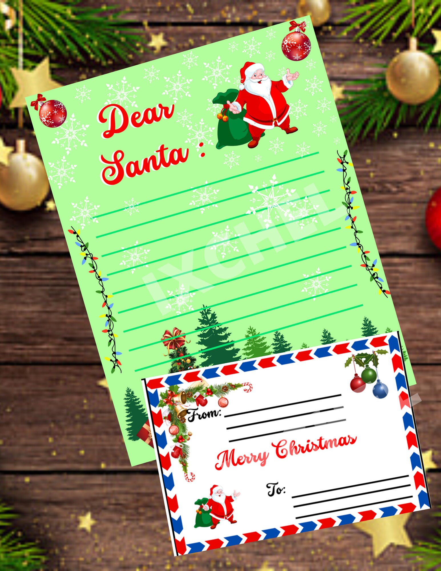 Carta Para SANTA /letter to SANTA in English / IMPRIMIBLE / - Etsy Sweden