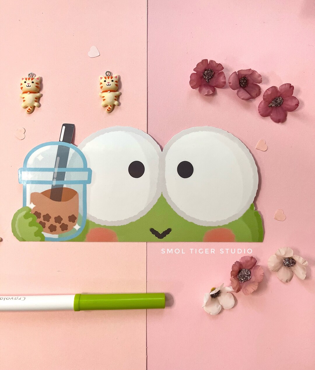 Cute Keroppi Car Peeker Sticker Cute Car Bumper Sticker Sanrio Decor UV ...