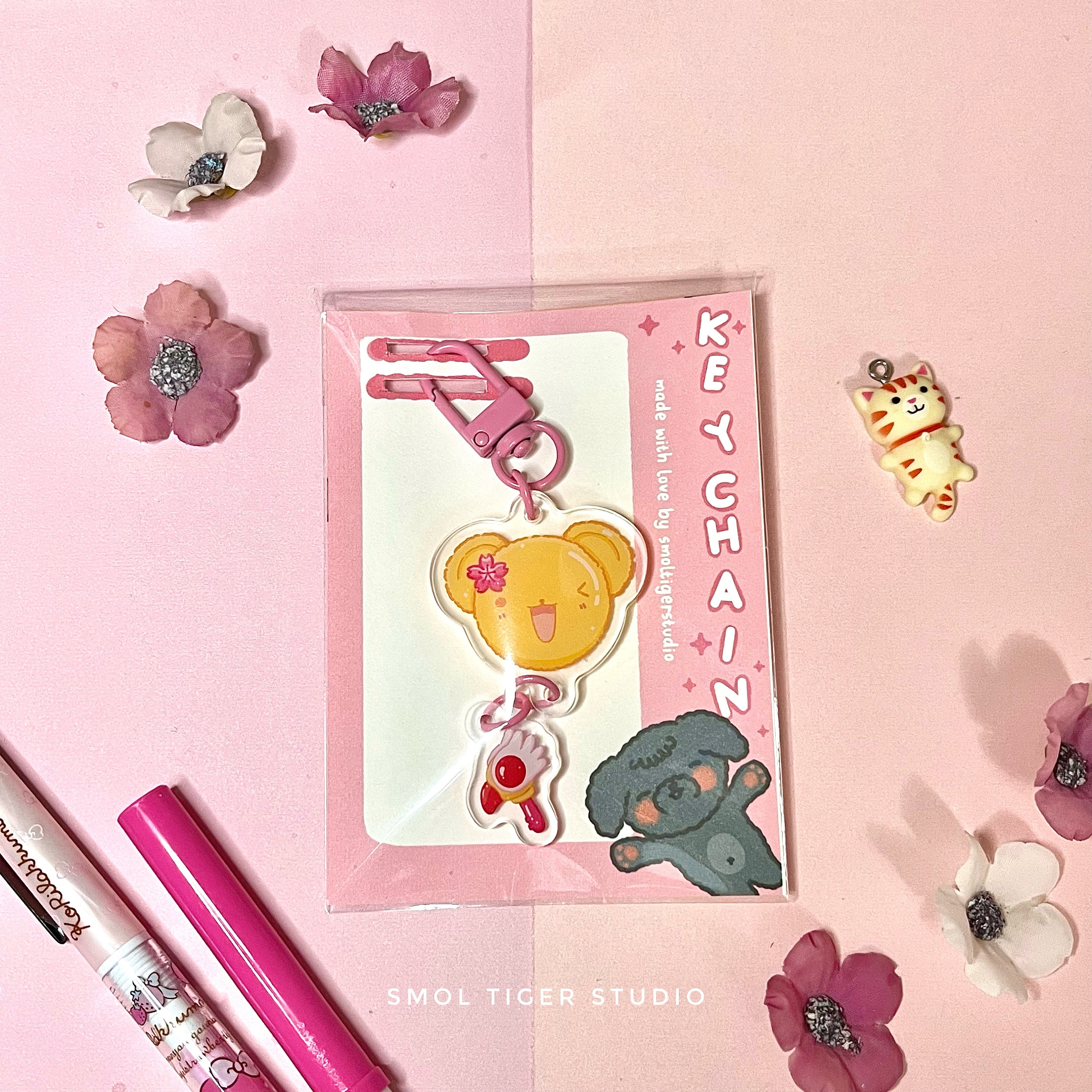 Cute Cardcaptor Sakura Keychain Kero Keychain Kawaii Acrylic Keychain ...