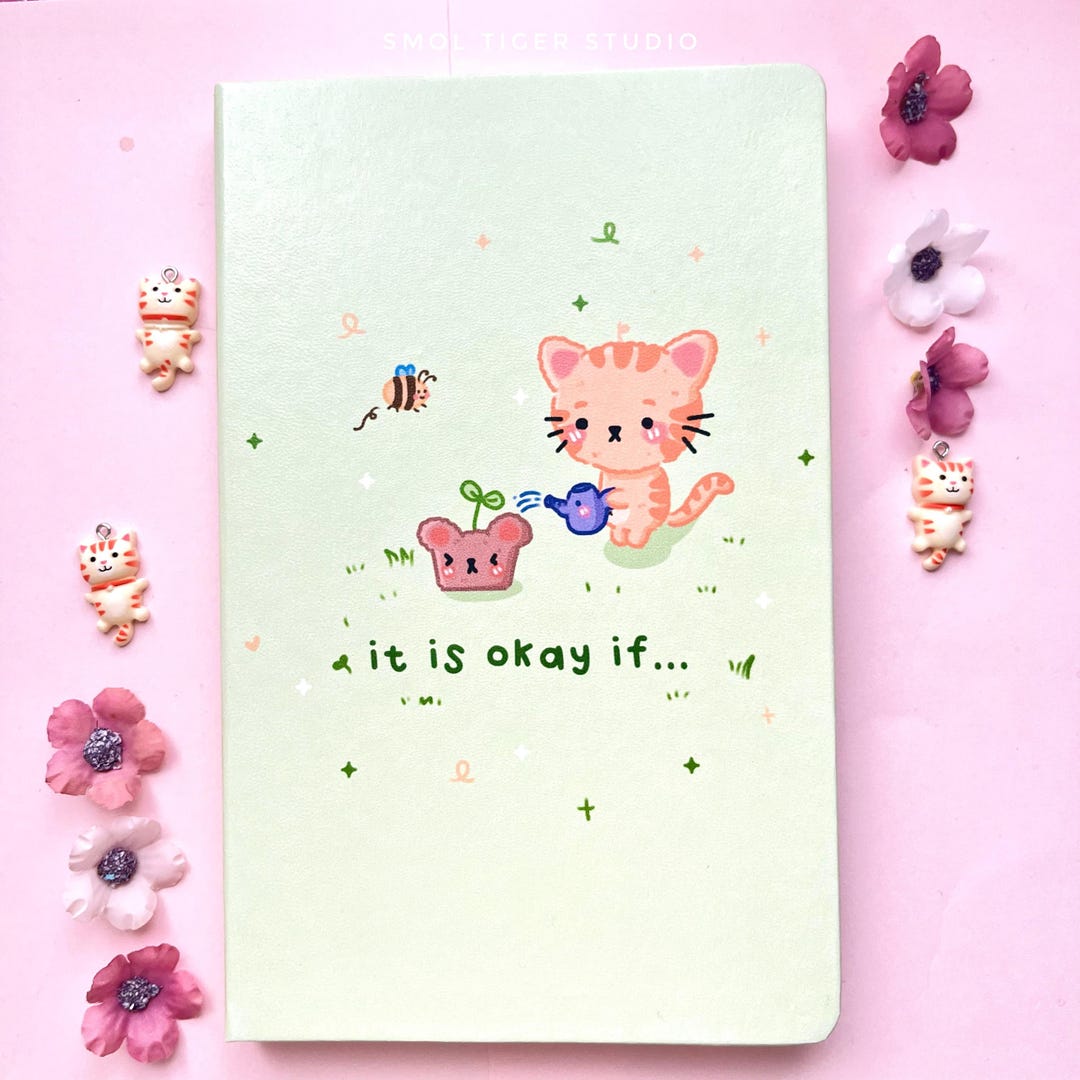 Cute Cat Notebook | Cat Bullet Journal | Dotted Journal | Dotted ...