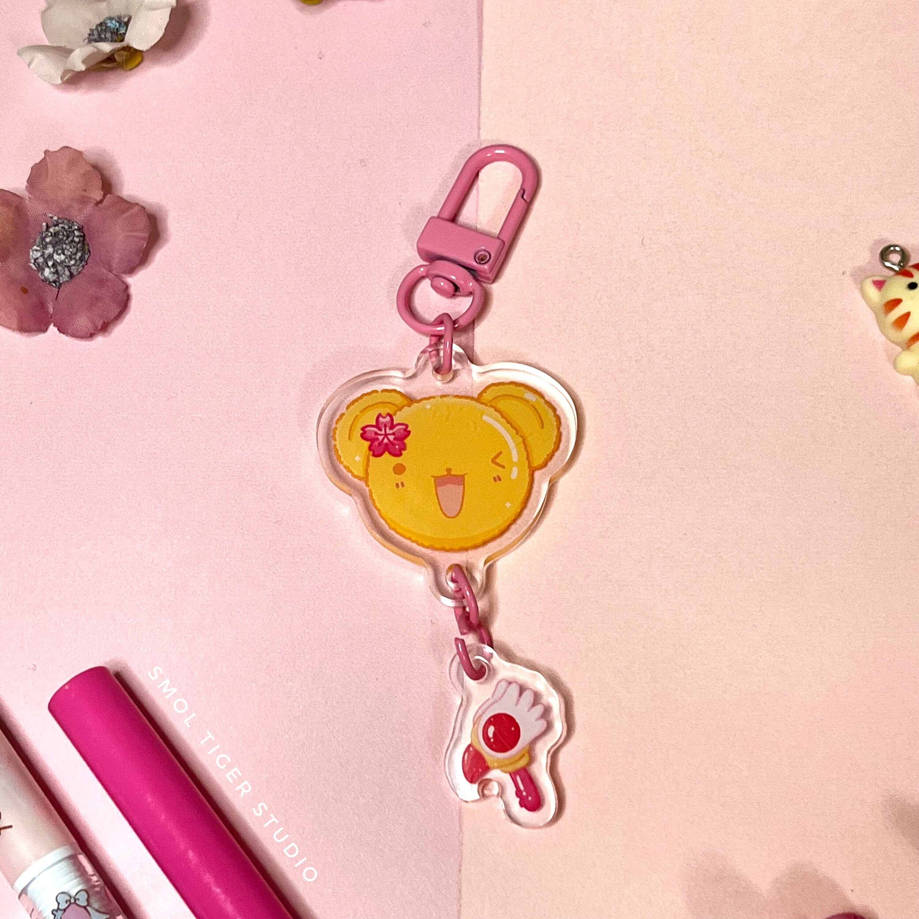 Cute Cardcaptor Sakura Keychain Kero Keychain Kawaii Acrylic Keychain ...