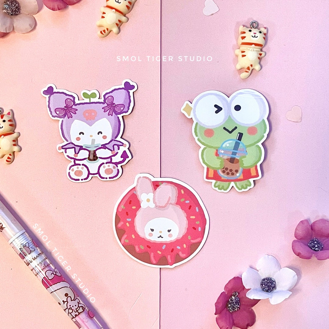 Sanrio Sticker | Kuromi My Melody Keroppi | for Phone Water Bottle ...