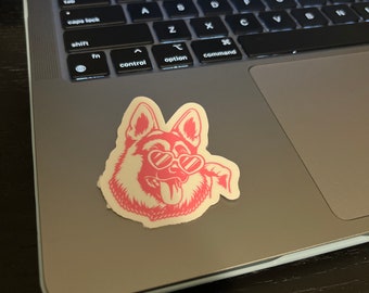 Cute German Shepherd Dog Vinyl Sticker - Etsy