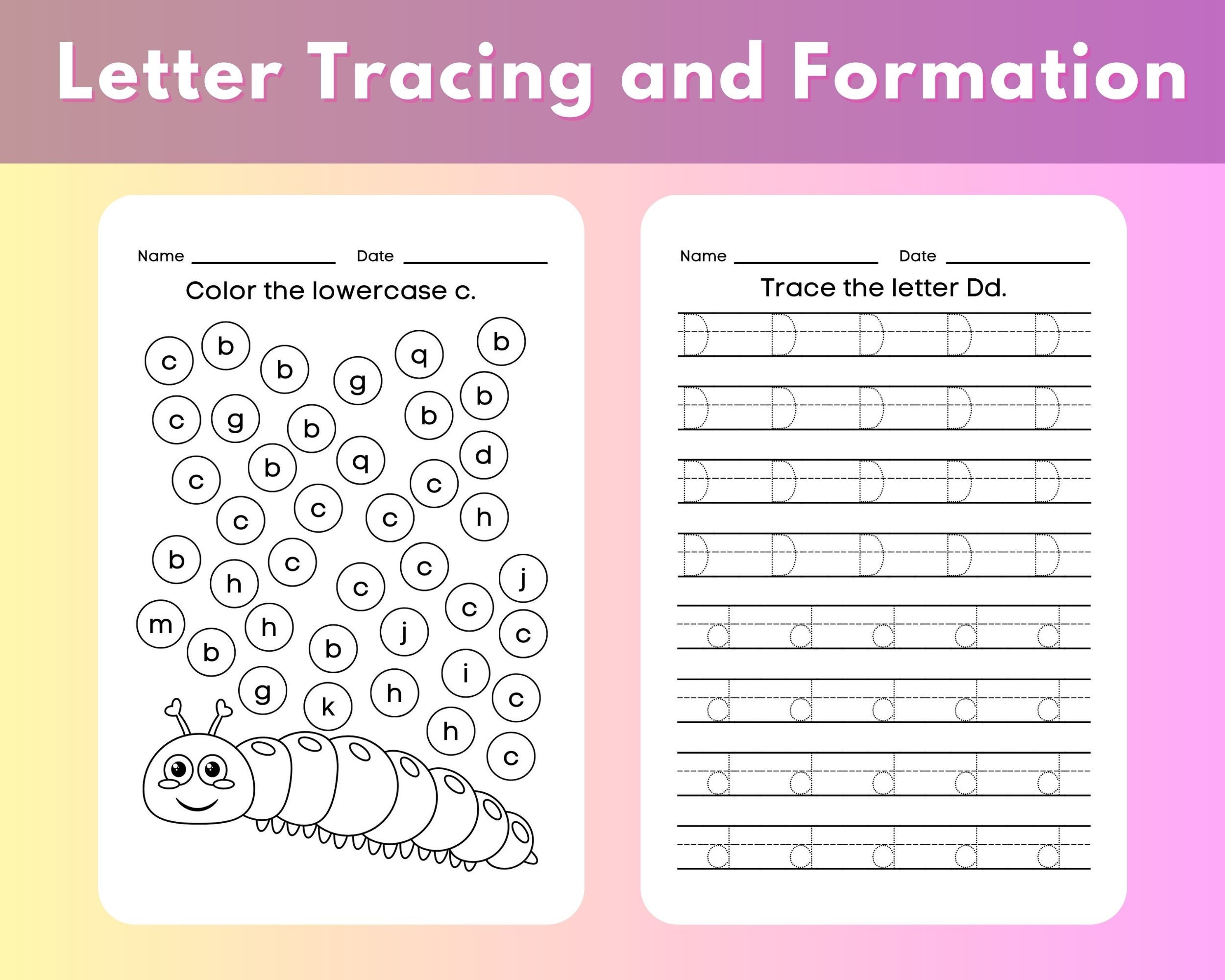 A-D Summer Alphabet Adventure Worksheets for Kindergarten Engaging, Fun ...