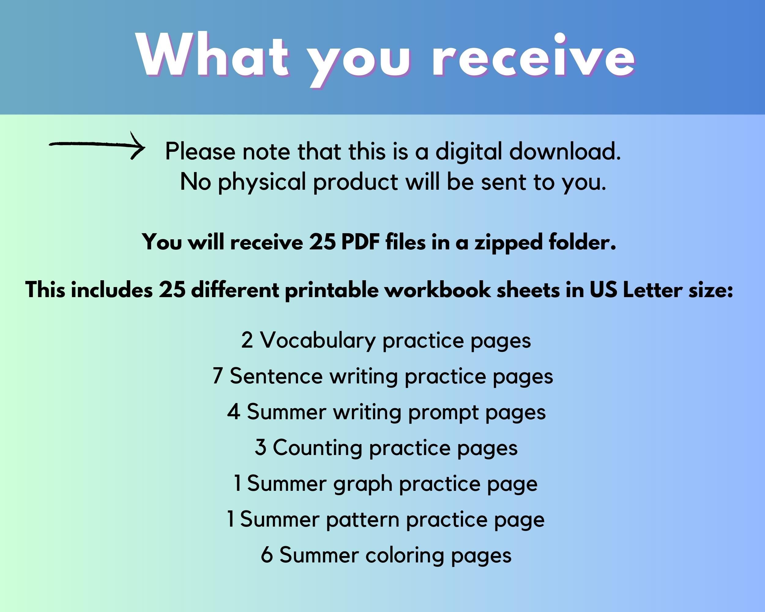 Kindergarten Summer Adventure Workbook - Fun and Educational Activities ...