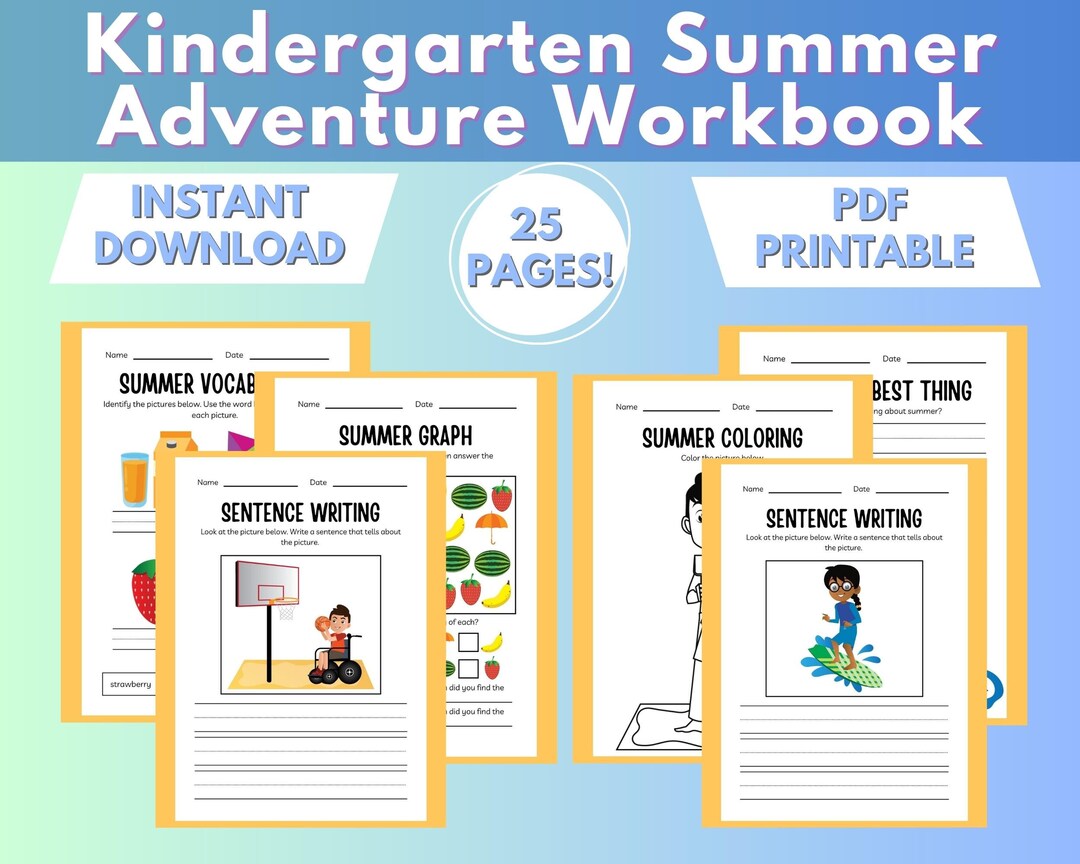 Kindergarten Summer Adventure Workbook - Fun and Educational Activities ...