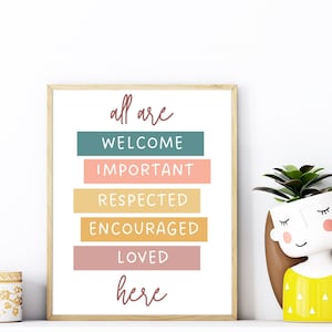 Positive Classroom Decor Elementary Classroom Poster Preschool Class ...