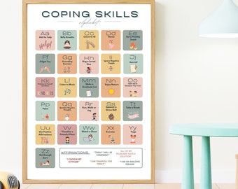 Coping Skills Alphabet Poster - Etsy