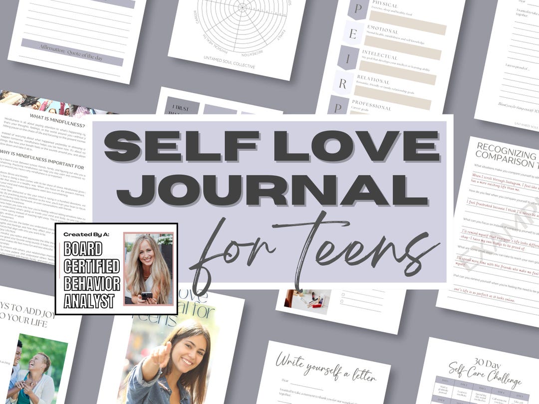 Teen Self-love Journal | Digital Mental Health Workbook for Teens ...
