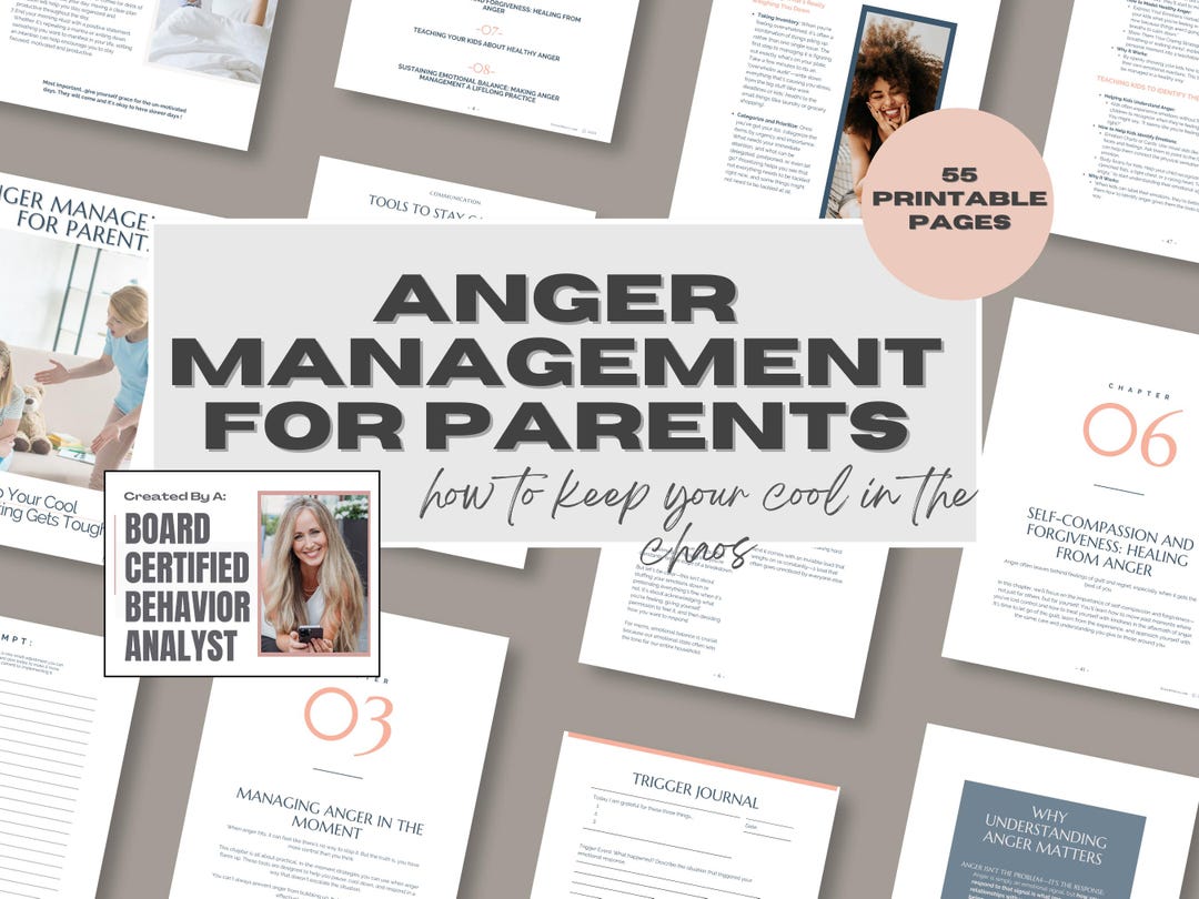 Anger Management for Parents Workbook: Calm Parenting Guide (printable ...