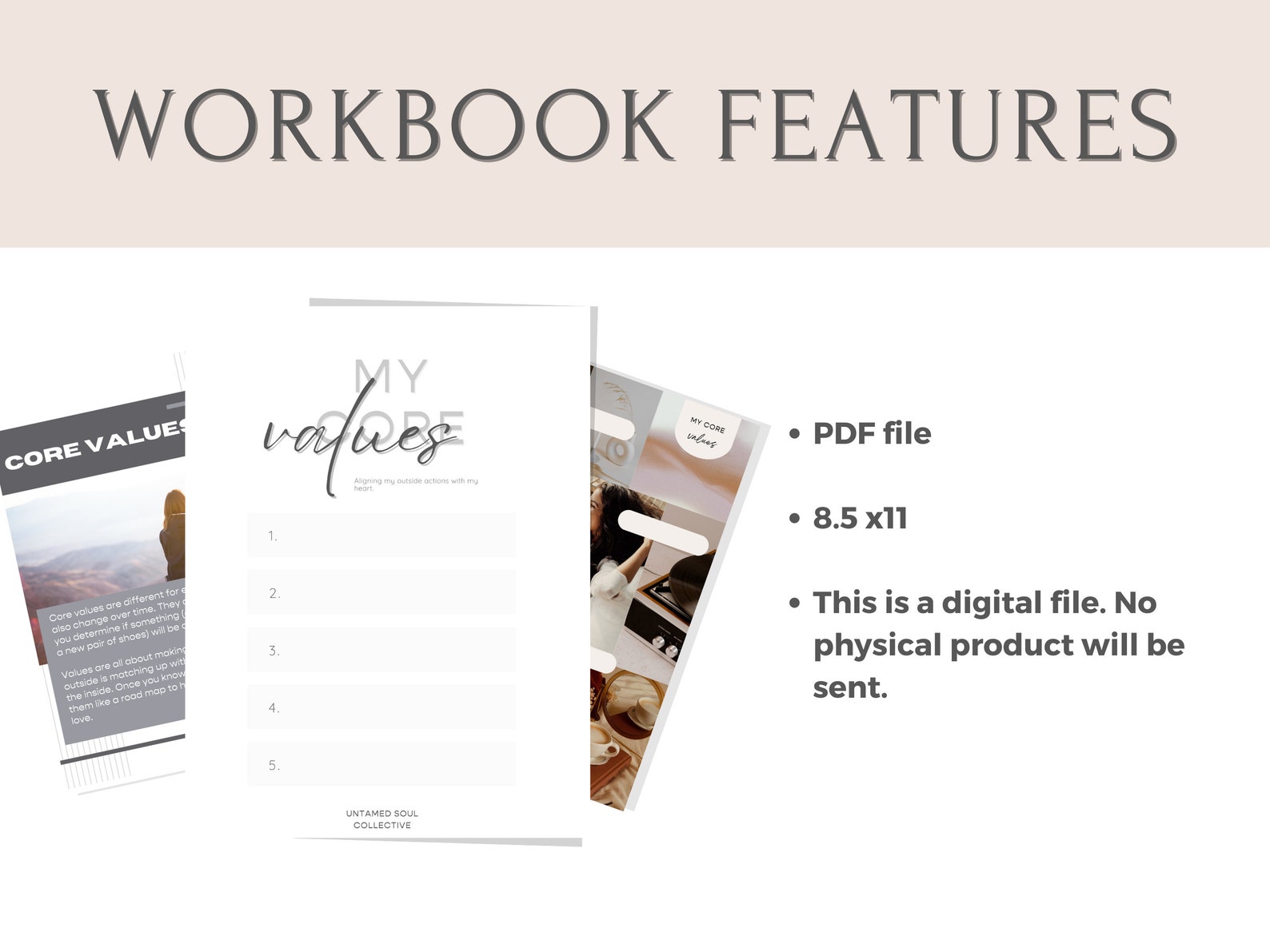 Discover Your Core Values Workbook Self-discovery & Personal ...