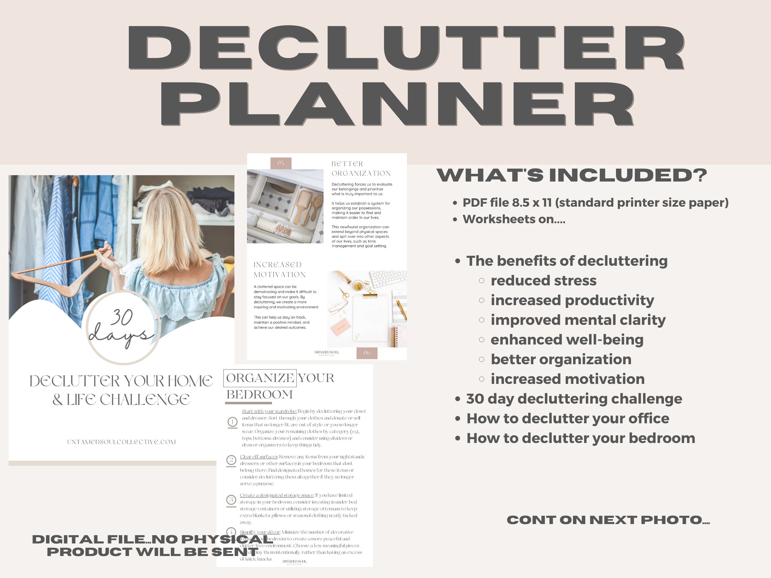 Declutter Printable 30 Days Declutter Challenge Home Organization ...