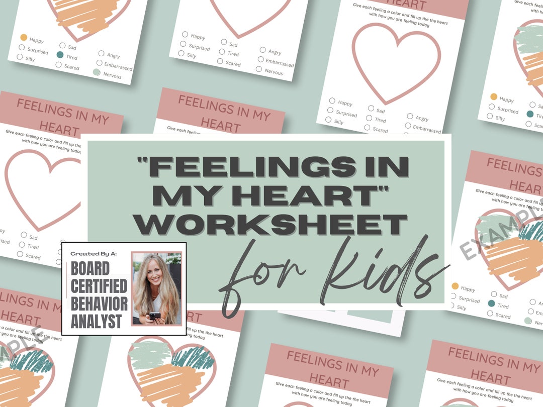 Feelings Worksheet for Kid School Psychologist Calm Corner CBT ...