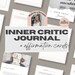 Inner Critic Worksheet Inner Critic Journal Overcoming Self Sabotage ...