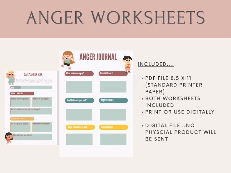Emotion Worksheet for Kids Anger Management Worksheet Daily Check in ...