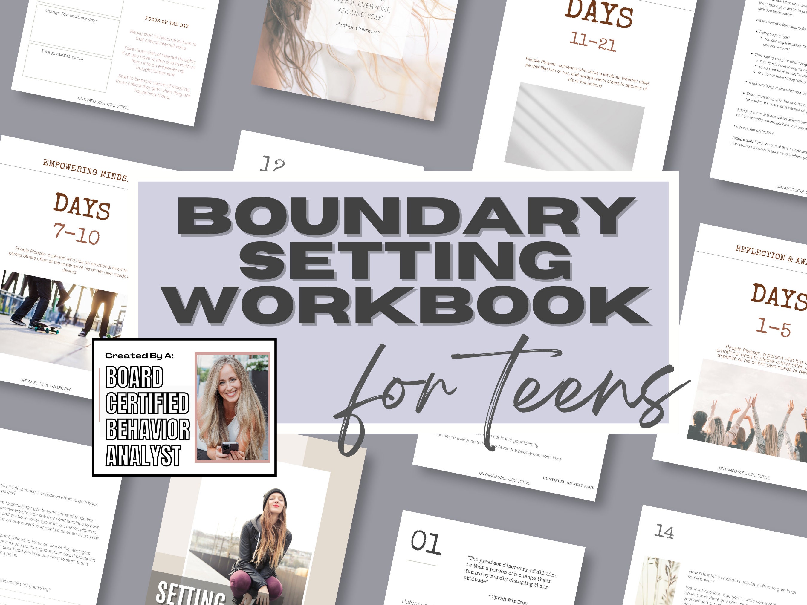 Mental Health Journal Printable Self Esteem Teen Self Guided Boundaries ...