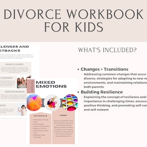 Divorce Worksheet for Kids Therapy Children and Divorce Workbook ...