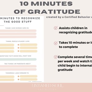 Gratitude Kids Worksheet Workbook Thankful Worksheet Therapist Resource ...