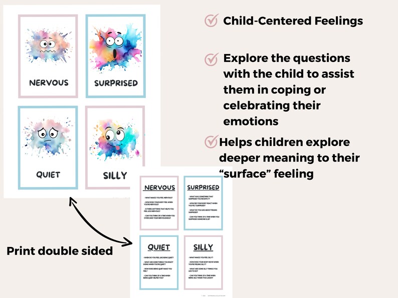 Emotions Flashcard for Kid Feeling Flashcard Zones of Regulation Faces ...
