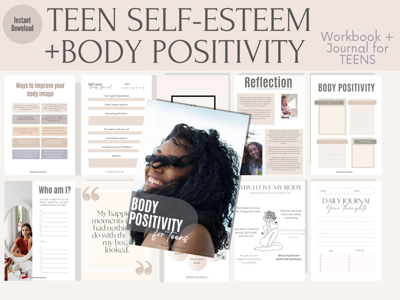 Teen Self Love Body Positivity Workbook Teenage Girls Journal - Etsy