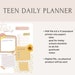 Daily Planner Printable Teen Planner Printable Planner for Student ...