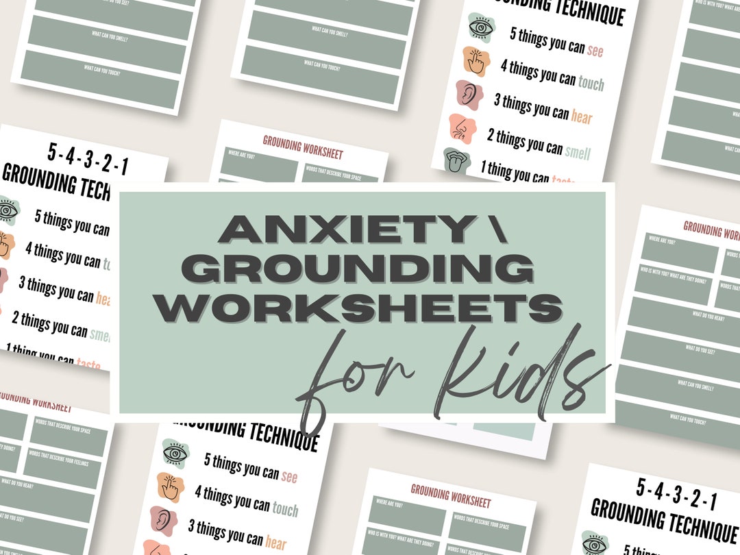 Teen Anxiety, Grounding Worksheet, Therapy Emotional Regulation, School Counselor Tool ...
