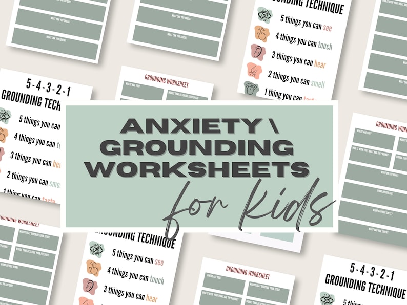 Teen Anxiety, Grounding Worksheet, Therapy Emotional Regulation, School ...